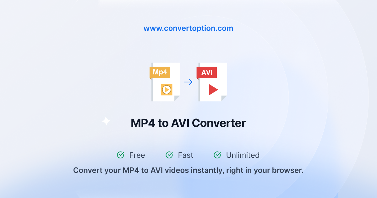 Free MP4 to AVI Video Converter Online | ConvertOption